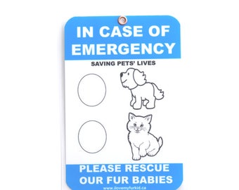 Two Emergency Pet Rescue Decals FREE SHIPPING dog lover cat