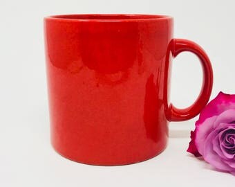 Red mug | Etsy