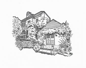 Custom line drawing | Etsy