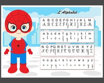Spiderman alphabet | Etsy