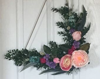 Modern spring wreath | Etsy
