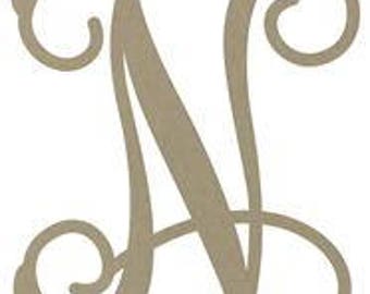 Monogram letter n | Etsy