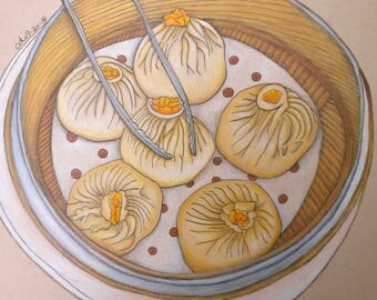 Dumpling poster | Etsy