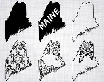 Maine state svg | Etsy
