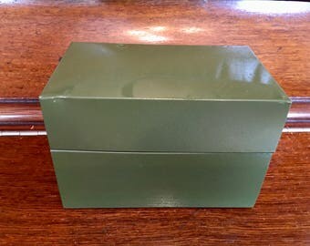 Army green metal box | Etsy
