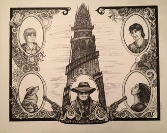 The Dark Tower Timeline high resolution poster representing