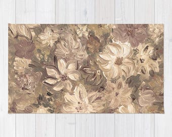 Floral rug | Etsy