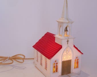 Lighted church | Etsy