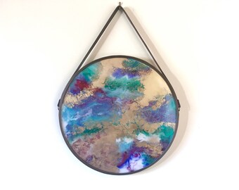 Epoxy resin wall art | Etsy
