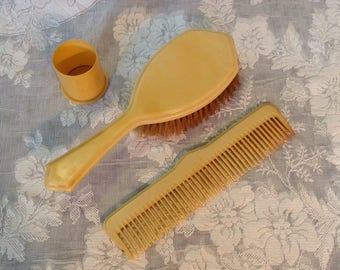 Celluloid vanity set | Etsy