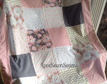 Handmade baby quilt | Etsy