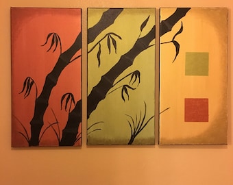 Bamboo painting | Etsy