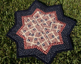 Patriotic Parade Table Runner and Topper PATTERN PDF