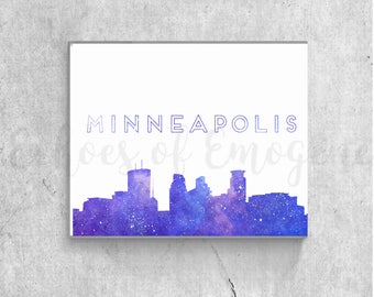 Minneapolis skyline | Etsy