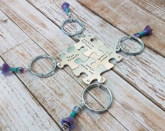 Puzzle keychain | Etsy