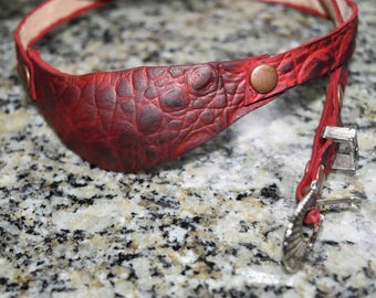 W.T.O Custom Handmade Leather Eye Patch Aged Brown Pirate