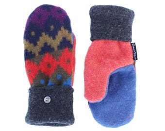 Fleece lined mittens | Etsy