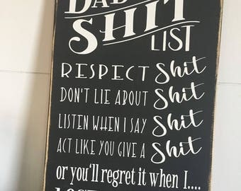 Shit list | Etsy