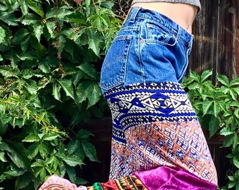 Patchwork pants | Etsy