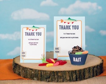 Fish thank you card | Etsy