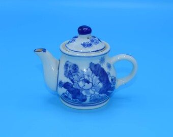 Blue flower teapot | Etsy
