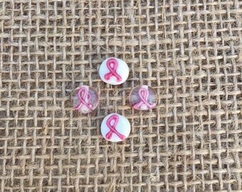 Pink ribbon beads | Etsy