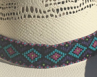 Beaded hat band | Etsy