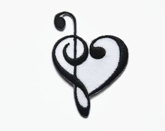 Music note heart | Etsy