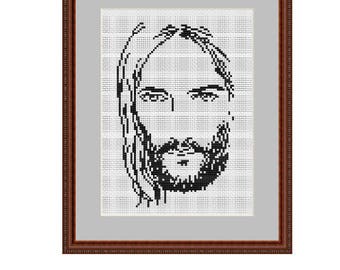 Jesus cross stitch | Etsy