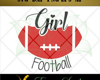 Football girl svg | Etsy