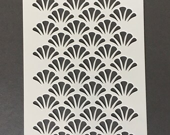 Clam shell stencil | Etsy