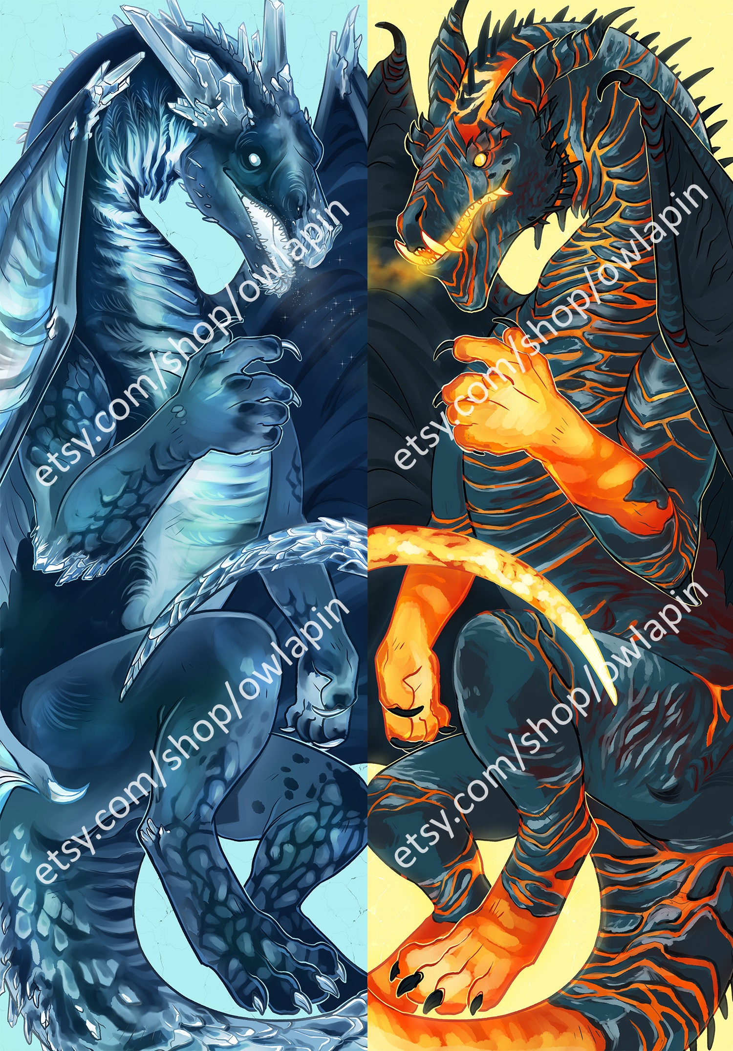 Small Dragon 2 Sided Body Pillow Case Small