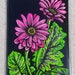 Original Rose Scratchboard Painting