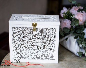 Wedding card box with lock | Etsy