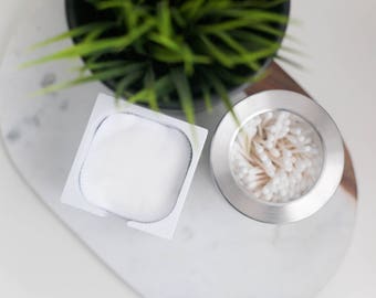 Organic Cotton Facial Rounds pack of 20 with free mesh wash