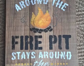 Fire pit sign | Etsy