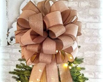 Burlap tree topper | Etsy