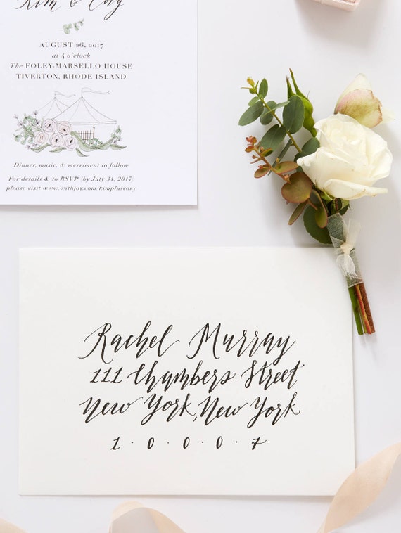 Envelope Addressing in Calligraphy Custom Envelope