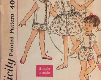 VTG 7794 Simplicity 1968. Junior's skirt mini-skirt