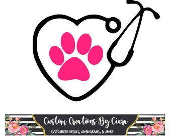 Vet tech decal | Etsy