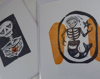 Skeleton card | Etsy