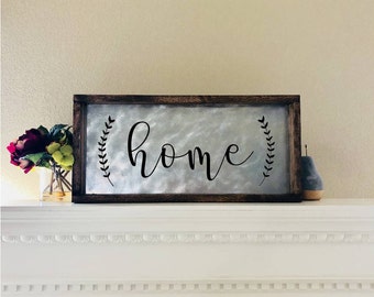 Rustic home sign | Etsy
