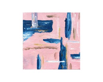 Pink abstract art | Etsy