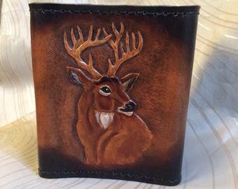 Deer leather wallet | Etsy