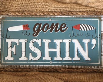 Wood fish sign | Etsy