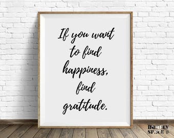 Gratitude print | Etsy