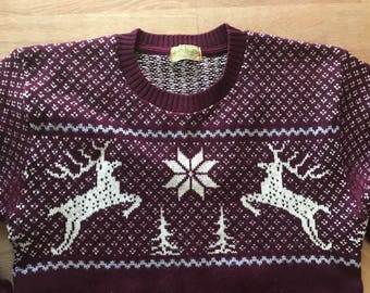 Reindeer sweater | Etsy
