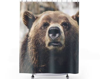 Bear shower curtain | Etsy