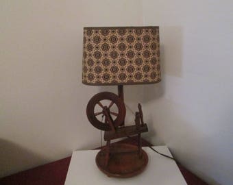 Spinning wheel lamp | Etsy