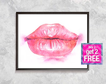 Lips poster | Etsy